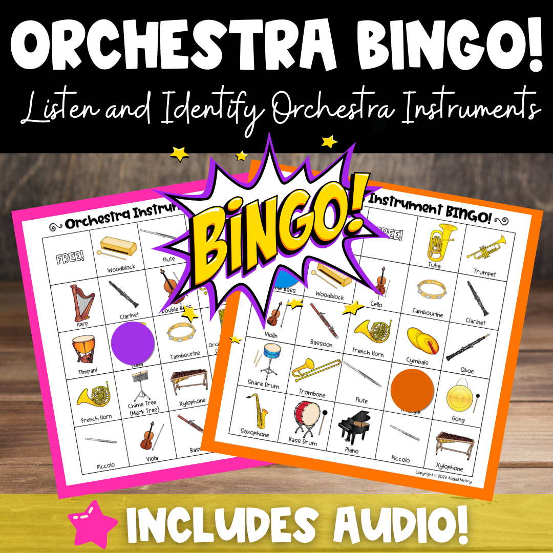 Orchestra Bingo - Music with Abigail Mettry
